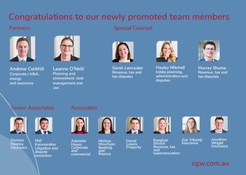 Cooper Grace Ward starts new financial year with 13 promotions ...