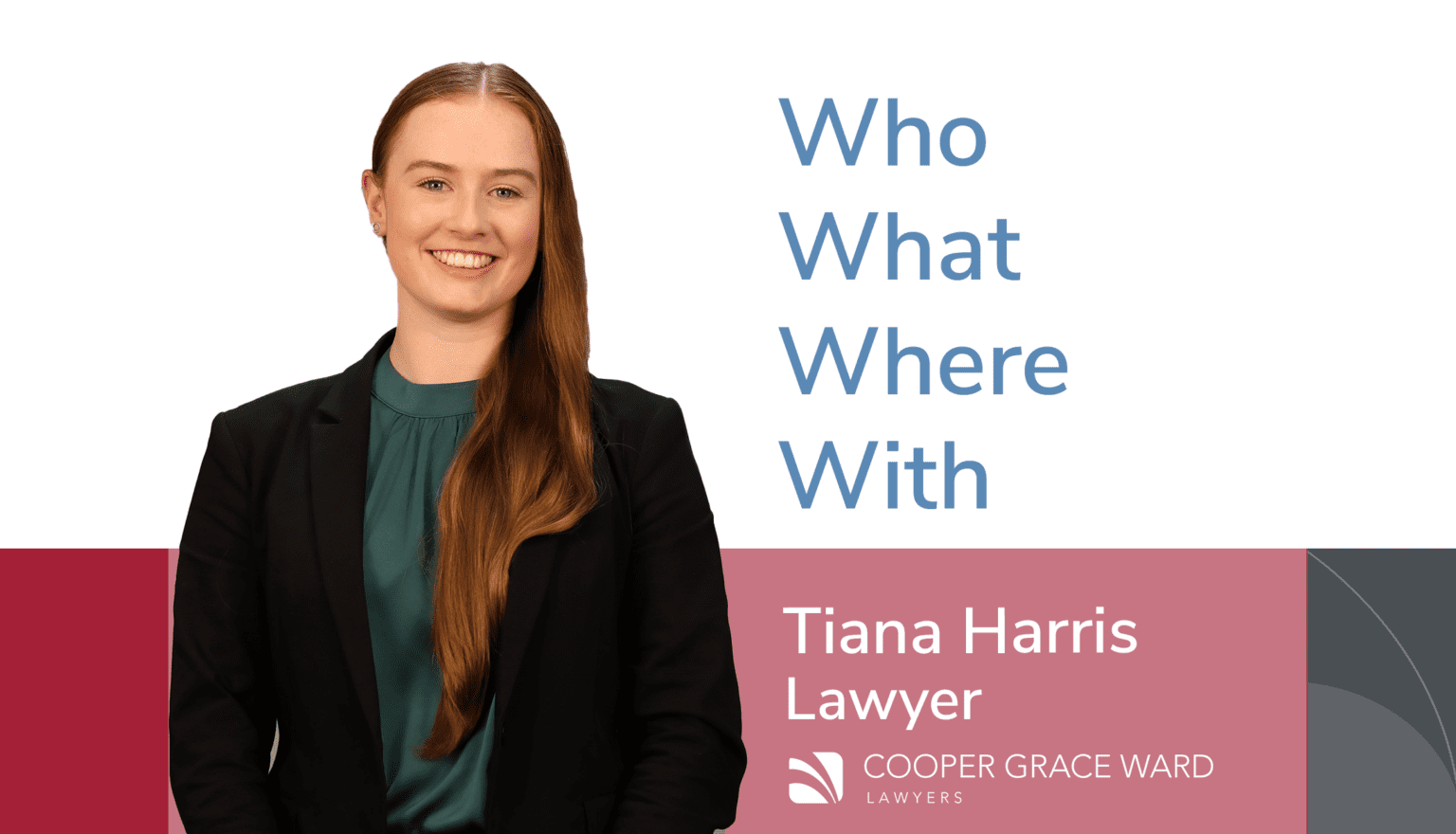 Who, what, where with Tiana Harris - Cooper Grace Ward
