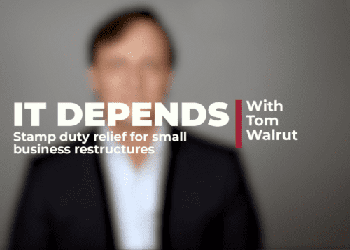 It Depends - Stamp duty relief for small business restructures - Cooper ...