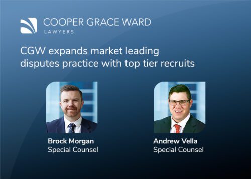 Cooper Grace Ward expands market leading disputes practice - Cooper ...